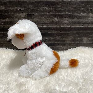 RBI | Toys | Rbi Puppy Dog Plush White Brown Red Plaid Collar Stuffed ...